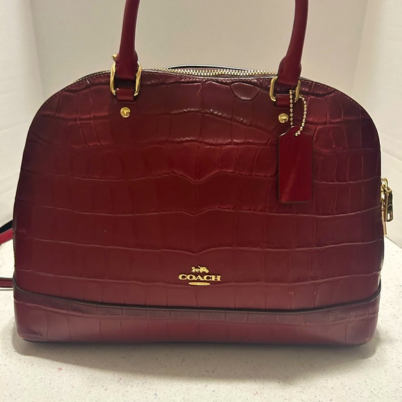 Coach | Bags | Coach Red Leather Satchel Bag | Poshmark